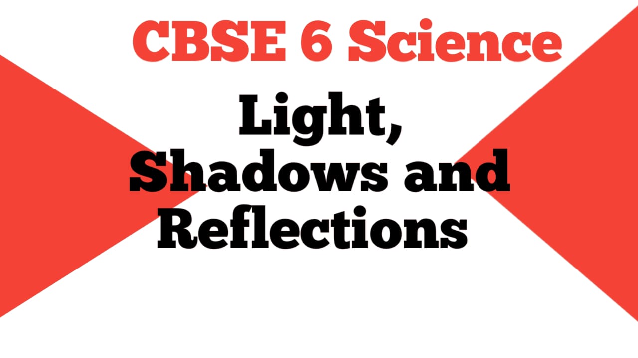 NCERT Solutions Std 6 Science Light Shadows and Reflections ...